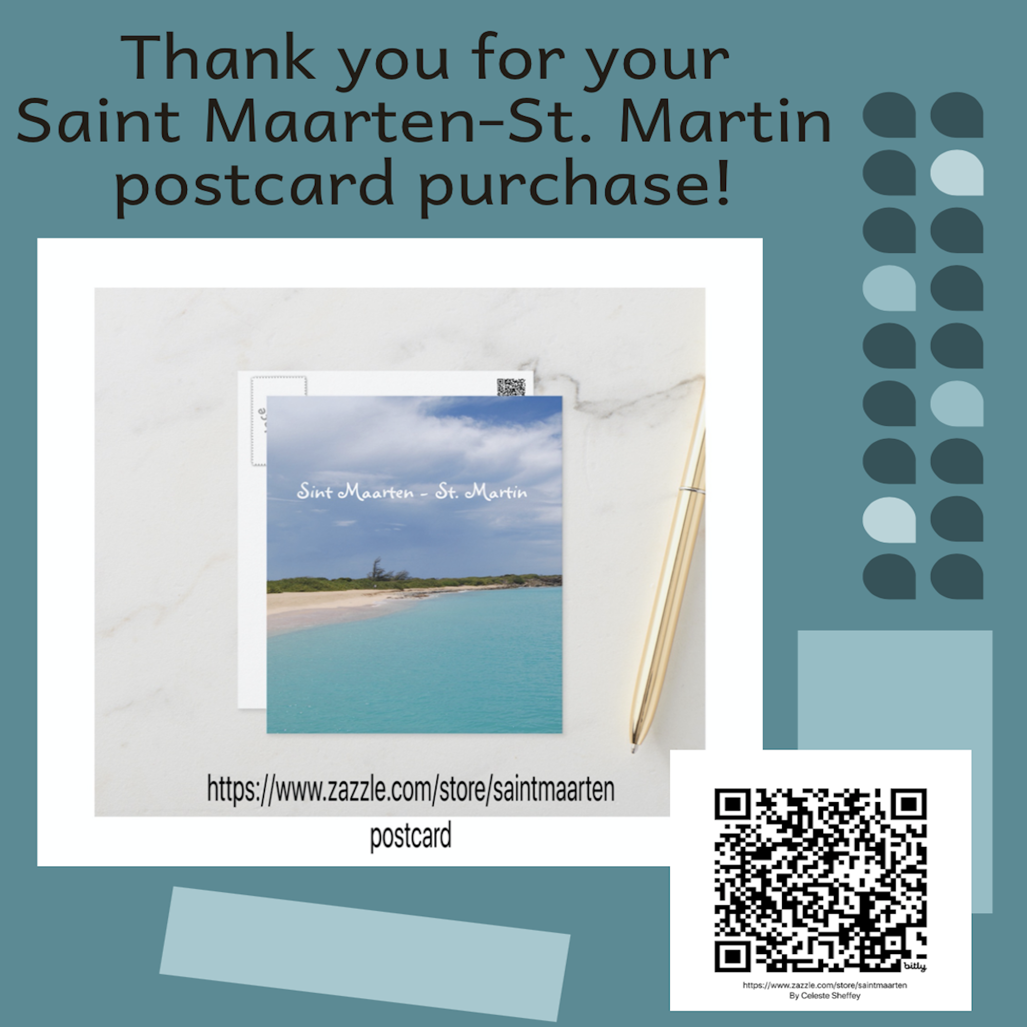 Sint Maarten postcard purchase, thank you! - Khoncepts